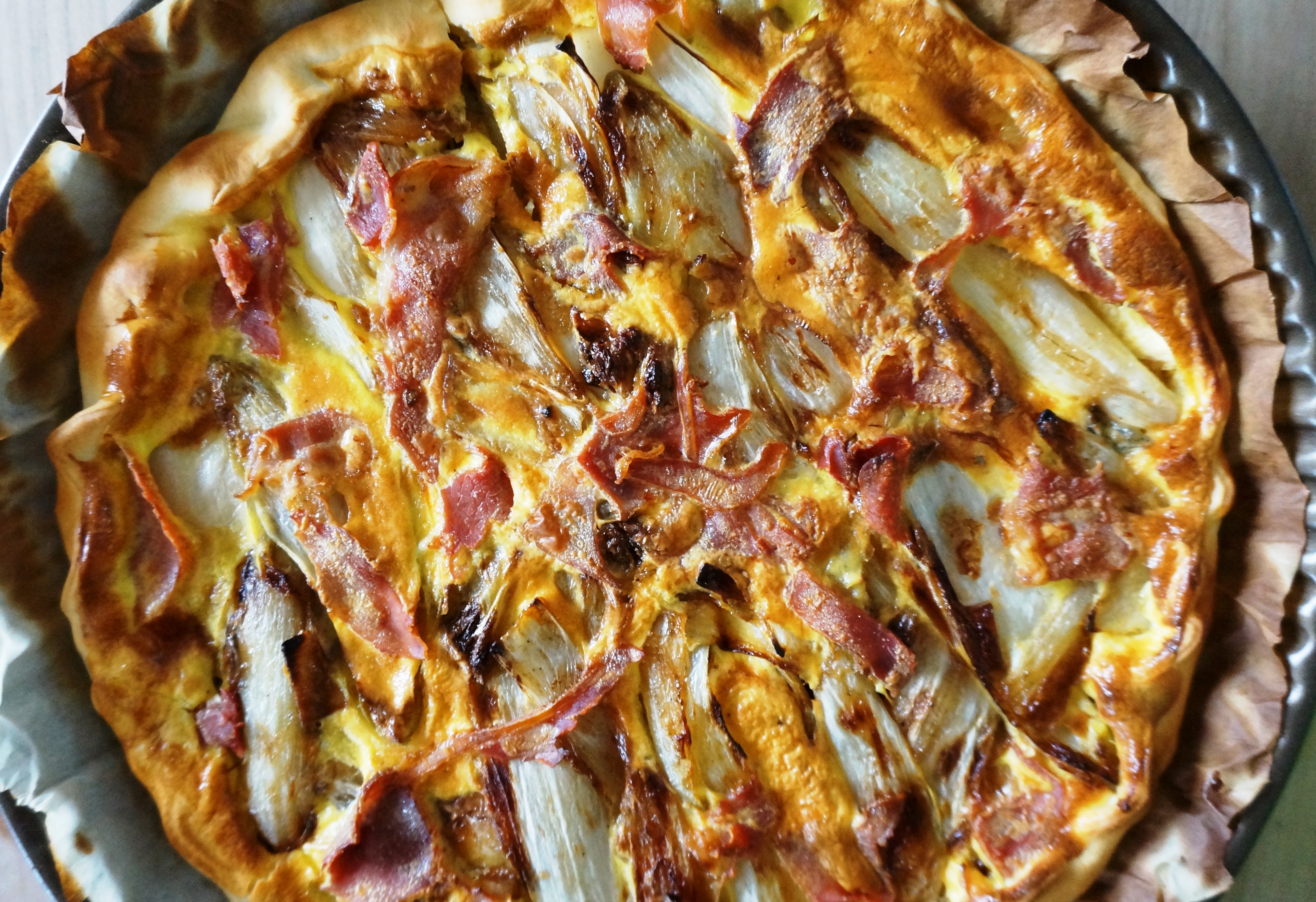 Tarte aux chicons et bacon - Ça drache en Nord